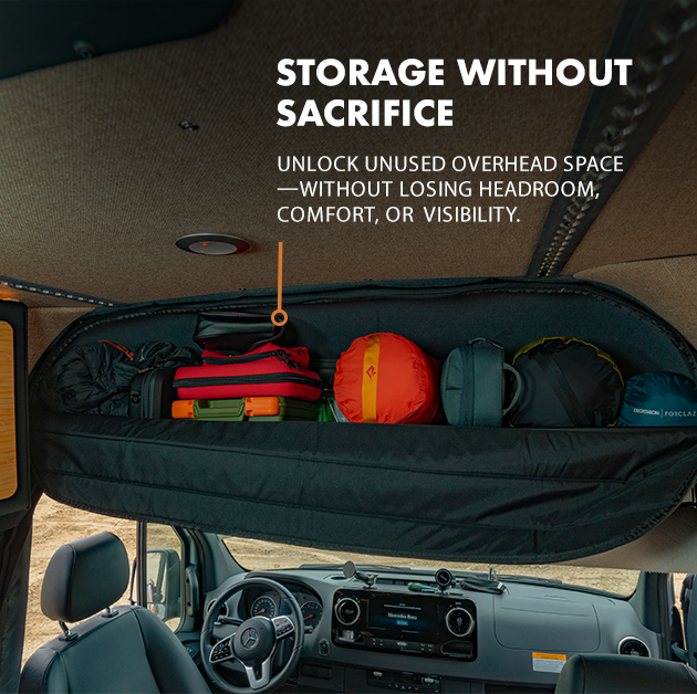 Sprinter Headliner Shelf | Quality Van Storage | WhiteTop Adventures ...