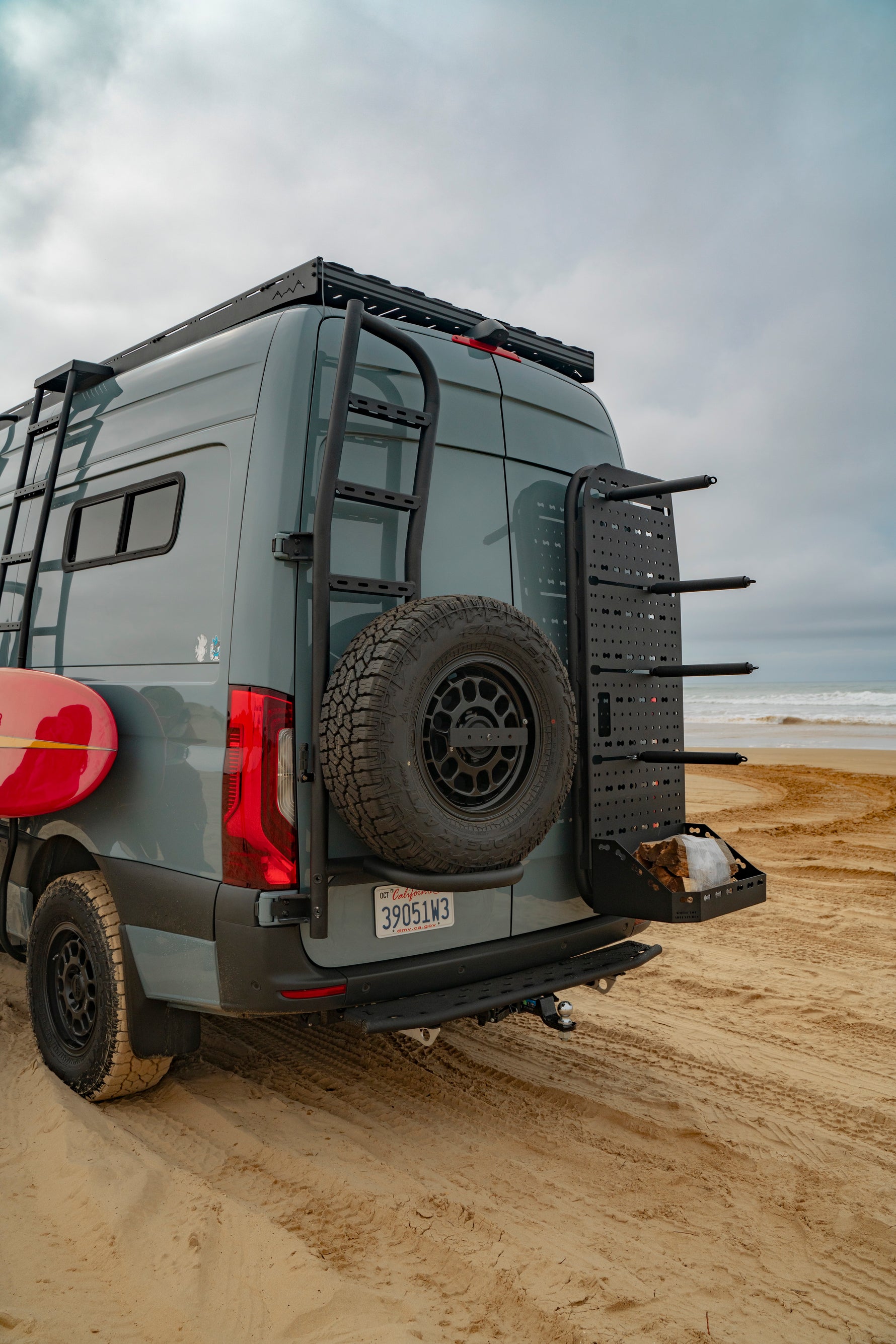 SPRINTER REAR TIRE CARRIER LADDER – White Top Adventures